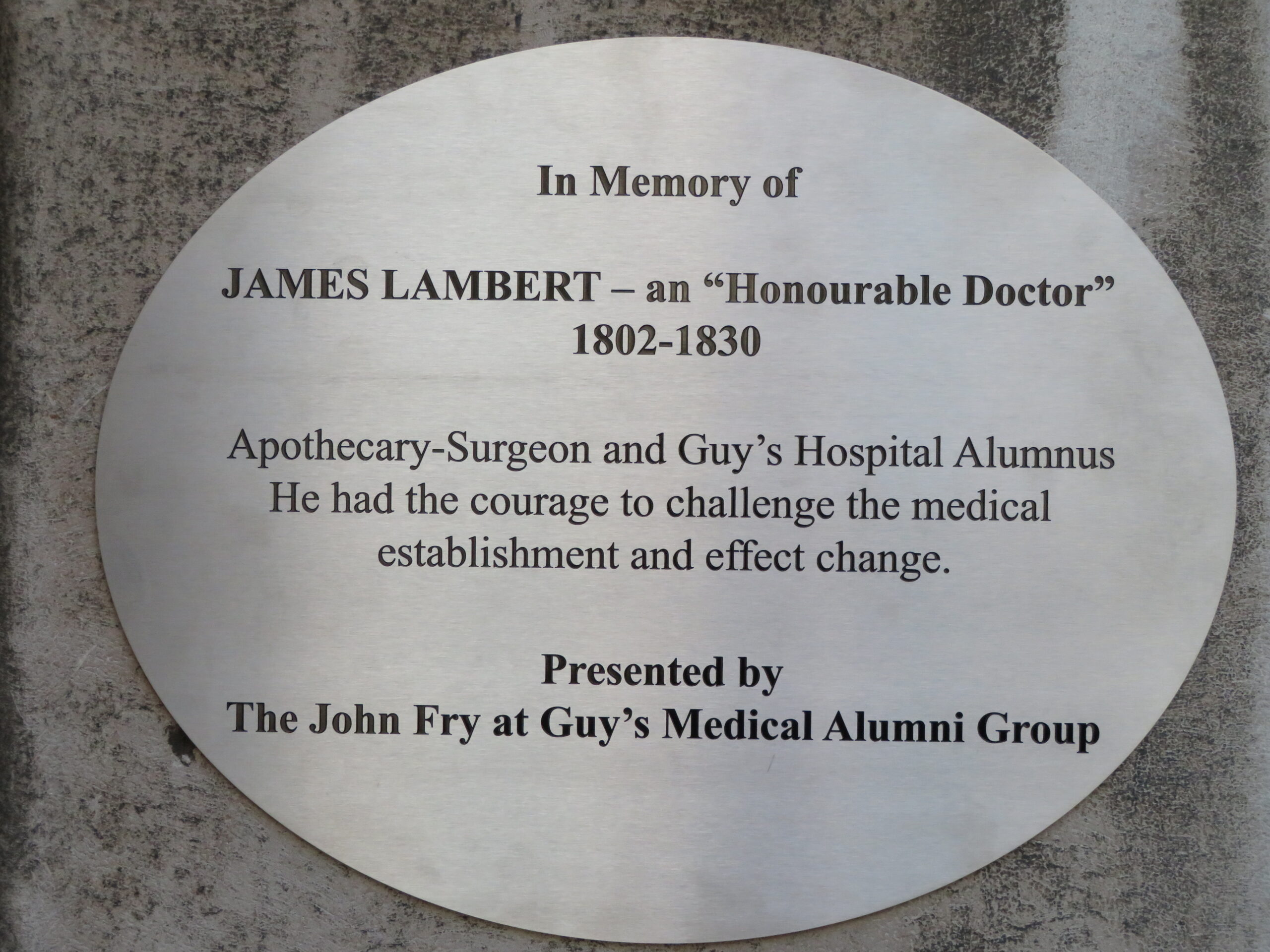 Guy's recognise James Lambert | Nick Black